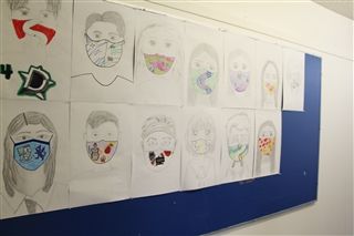 Grade 10s Create Self-Portraits with Mask Art - Glenlyon Norfolk School