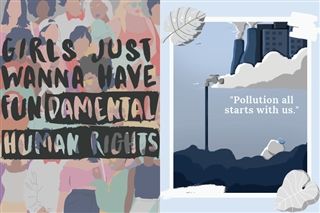 Grade 7s Illustrate Issues with Digital Art - Glenlyon Norfolk School