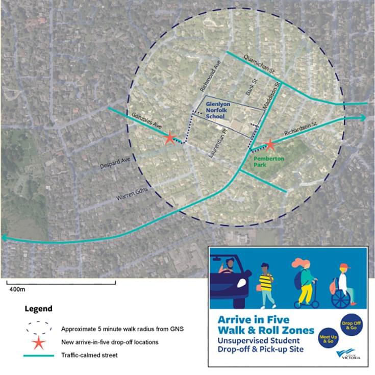 Arrive in Five Walk and Roll Zones - Glenlyon Norfolk School